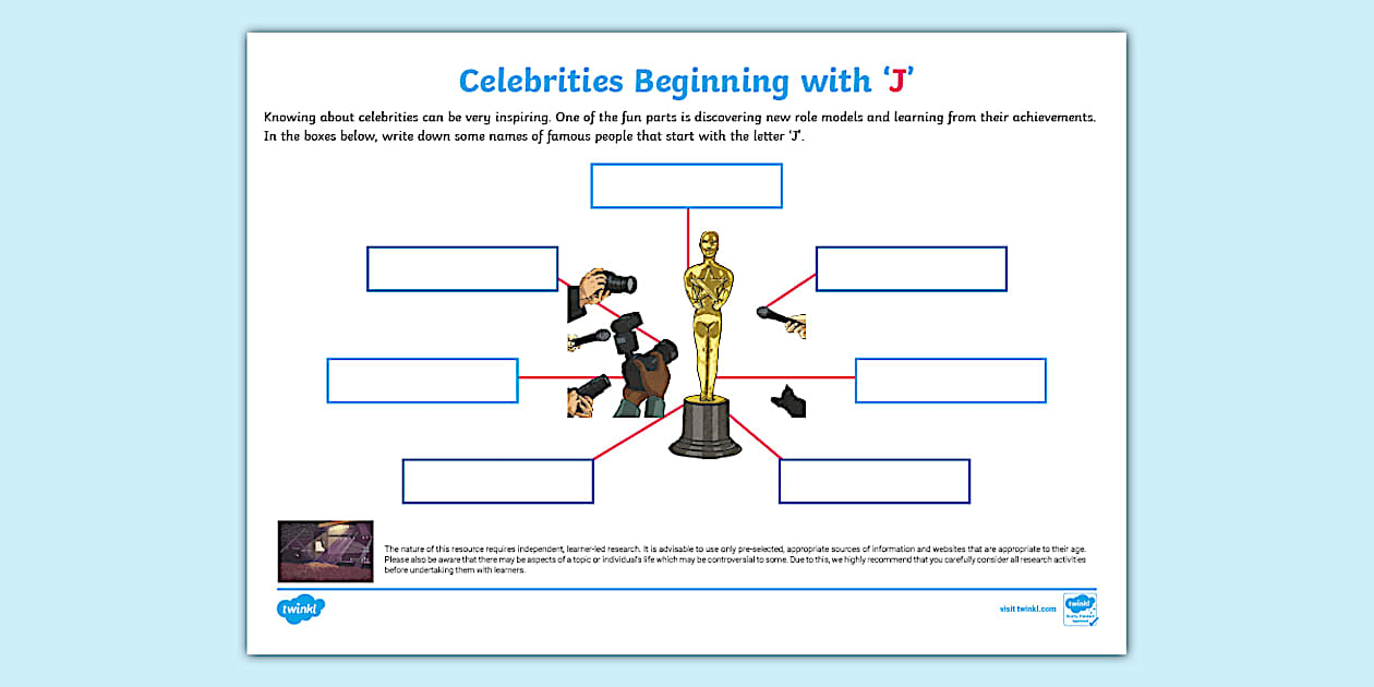 Celebrities Beginning With J Activity Teacher Made 