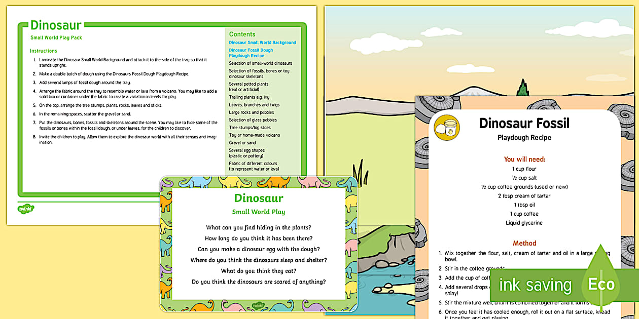 Dinosaurs Small World Play Idea and Printable Resource Pack