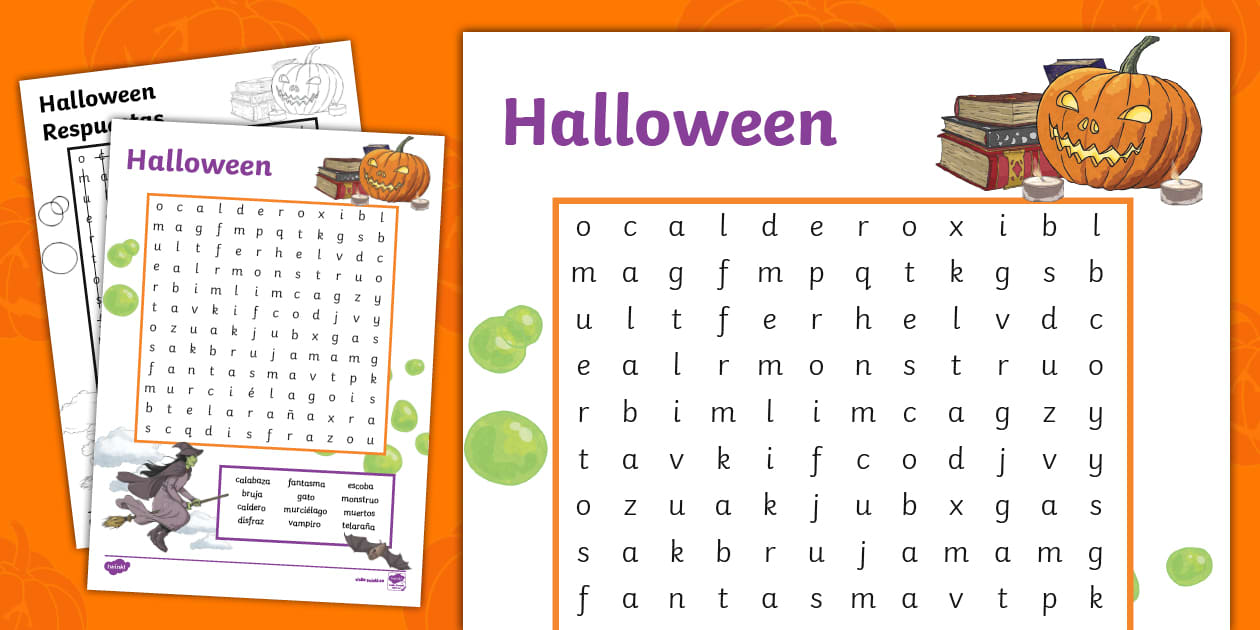 Sopa de letras: Halloween - Twinkl España