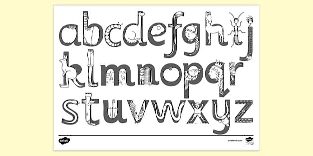 Free Alphabet Colouring Page | Colouring Sheets - Twinkl