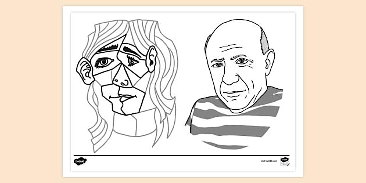 Printable Picasso Colouring Page | Colouring Sheets - Twinkl
