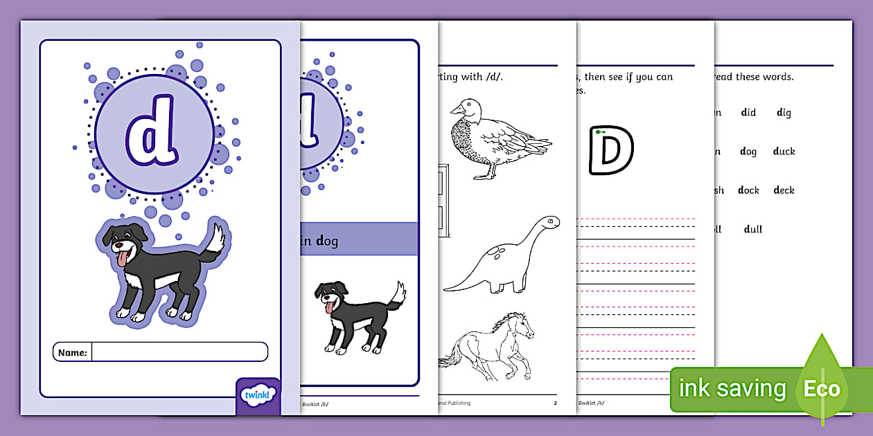 Sound-Symbol Booklet /d/ (teacher made) - Twinkl