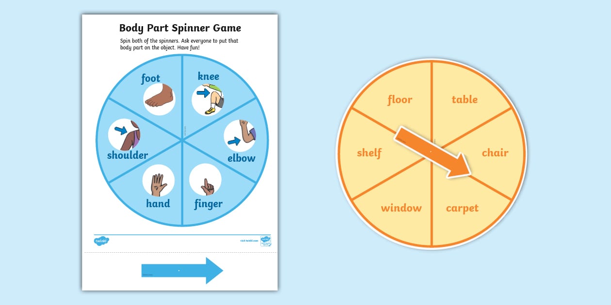 Body Part Spinner Game (teacher made) - Twinkl