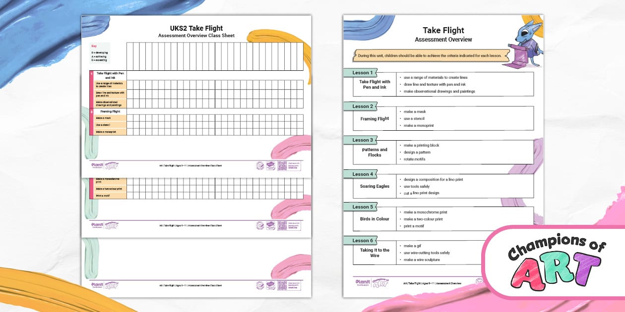 Champions of Art: UKS2 Take Flight - Assessment Pack