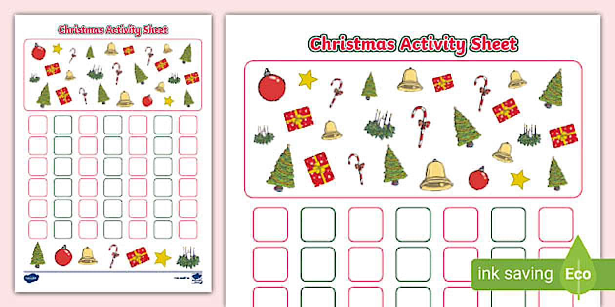 Christmas Activity Sheet (teacher made) - Twinkl