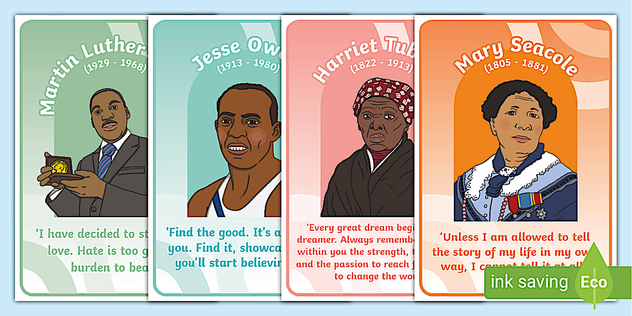 Black History Significant People Quote Posters - Twinkl