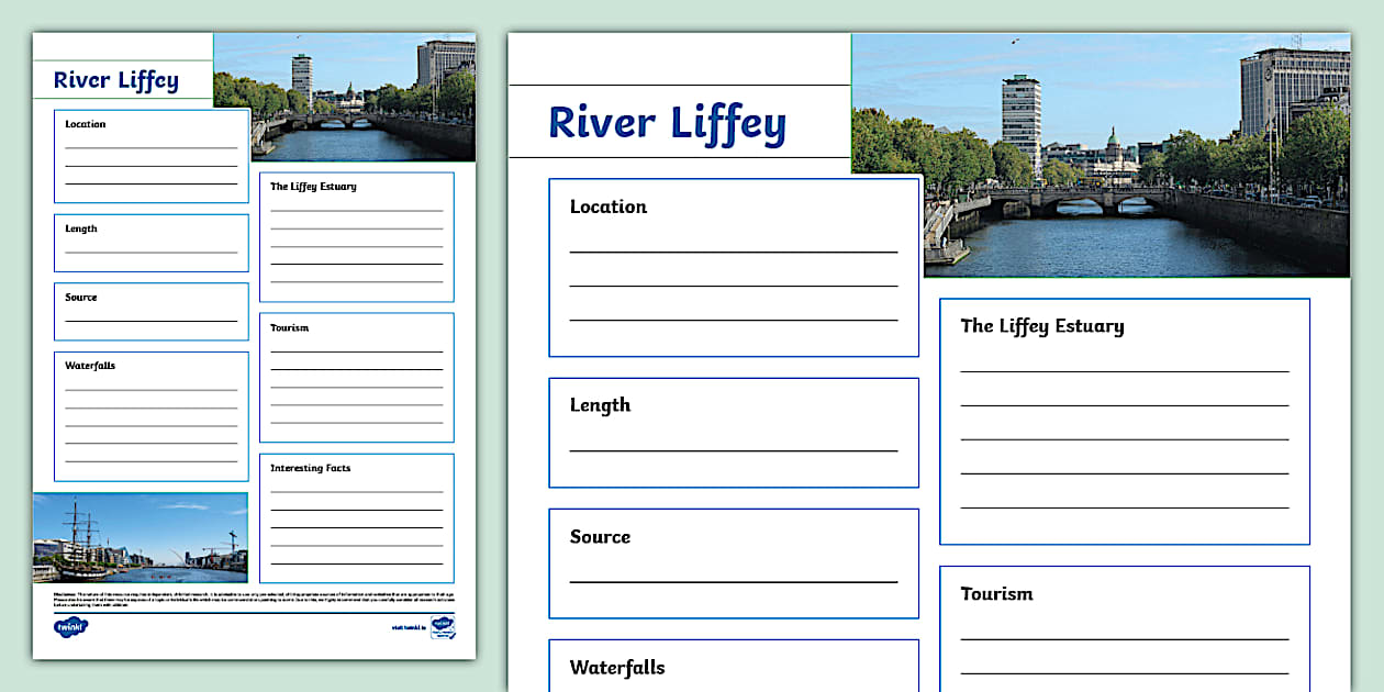 River Liffey Fact File Template