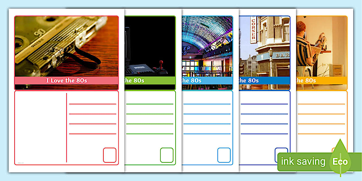 80s Postcards | Twinkl | Stationery | 1980s | KS1 and KS2