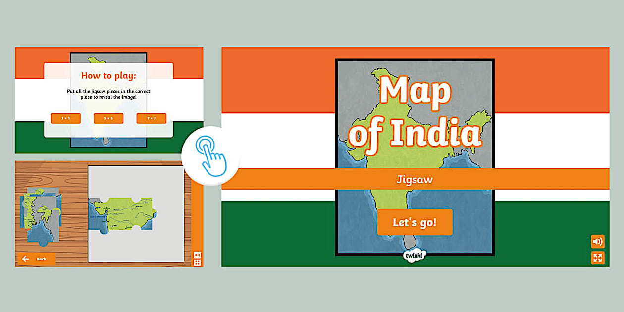 Map of India Interactive Jigsaw Puzzle (teacher made)