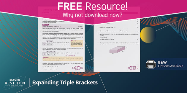 FREE! - 👉 Expanding Triple Brackets Revision | GCSE Maths | Beyond