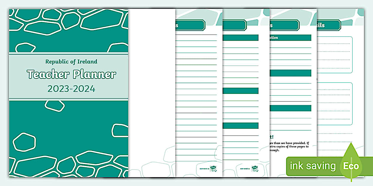 ROI Teacher Planner 2023/24 Diary (teacher made) - Twinkl