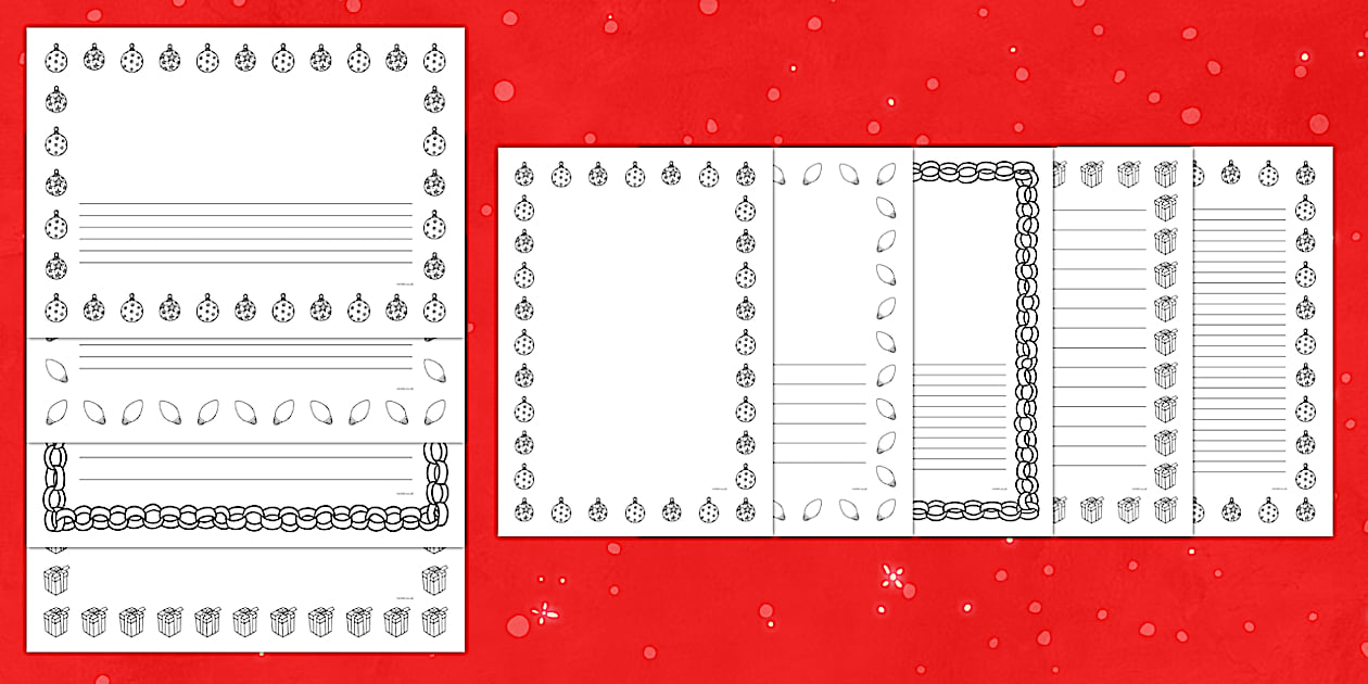 Christmas Mindfulness Colouring Page Border Pack - Priority Resources