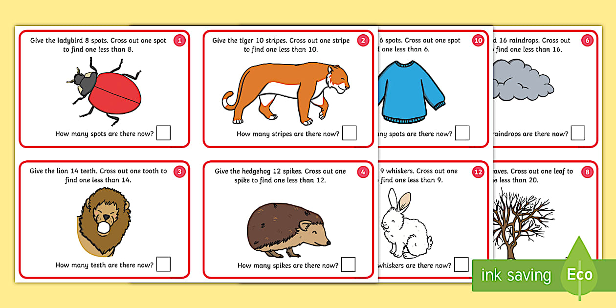 One More or Less Than Activity Mat