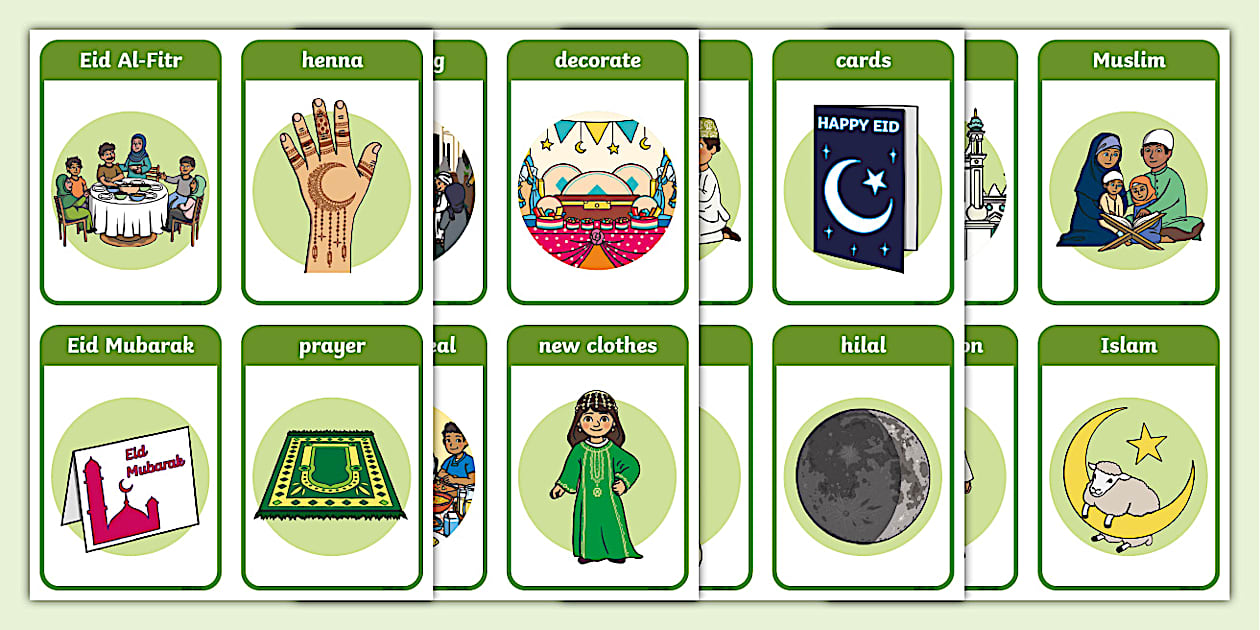 KS1 Eid Al-Fitr Flashcards - Year 1 & Year 2 RE Flashcards