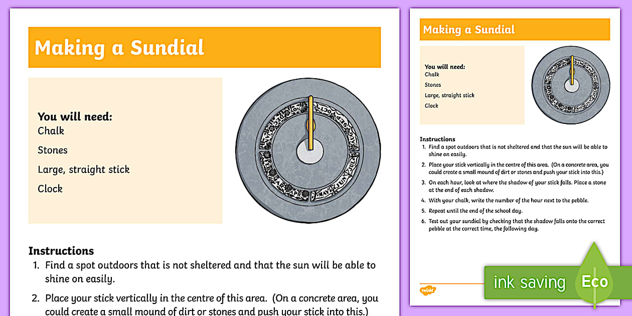 Sundial Template | Outdoor Learning | Twinkl (teacher made)