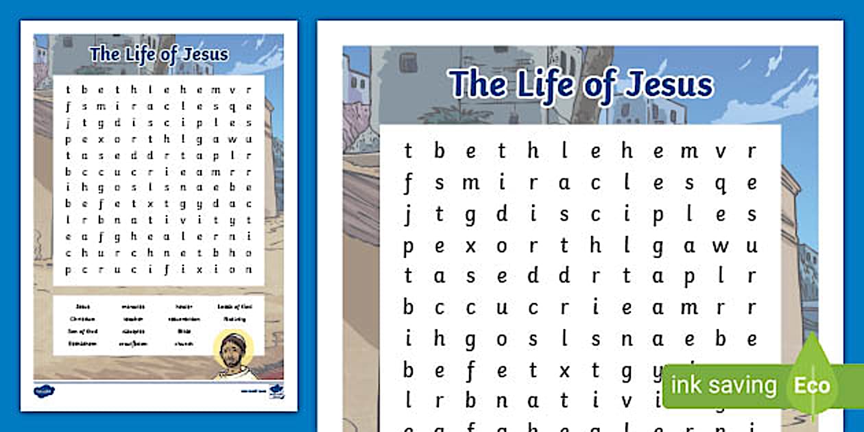 The Life of Jesus Word Search - Twinkl - RE - Christianity