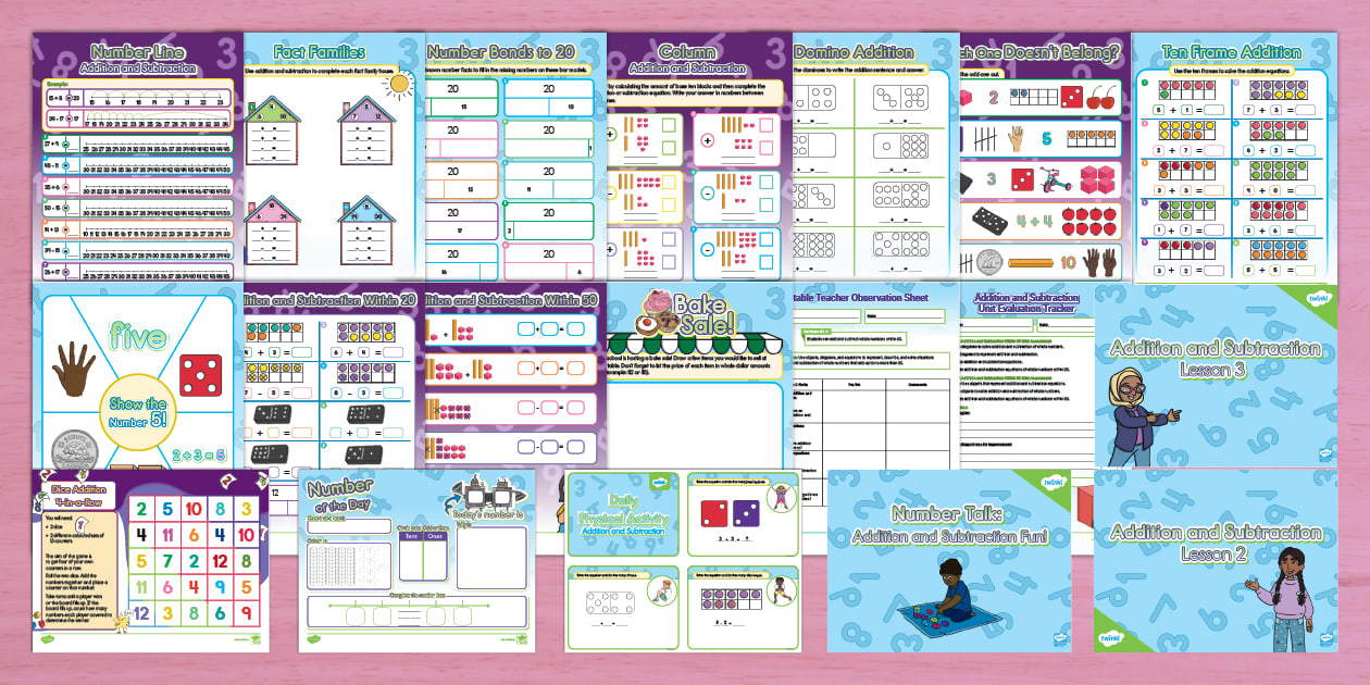 Grade 1 Addition and Subtraction Teaching Pack - Twinkl