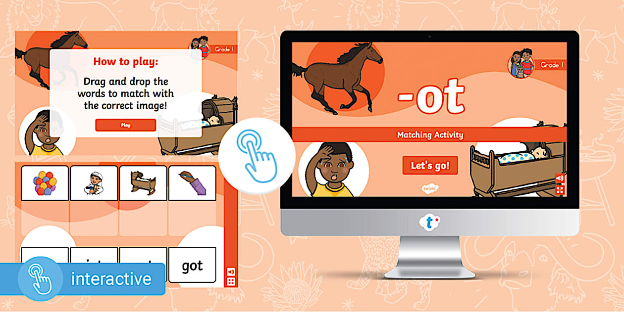 Grade 1 Phonics –ot Interactive Go! Game (teacher made)