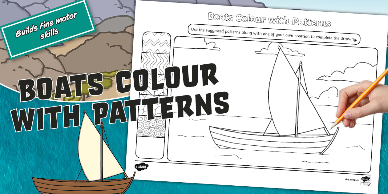 Boats Colour with Patterns Activity