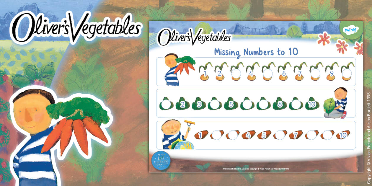FREE! - Oliver's Vegetables: Missing Numbers to 10