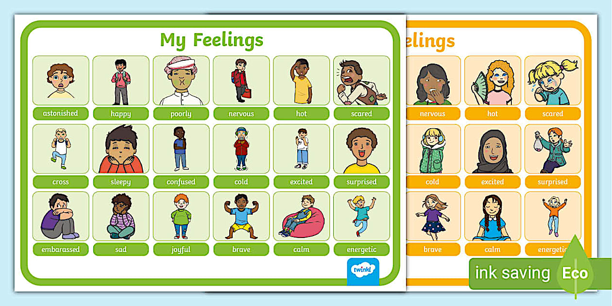 My Feelings Word and Picture Mat - Primary Resources