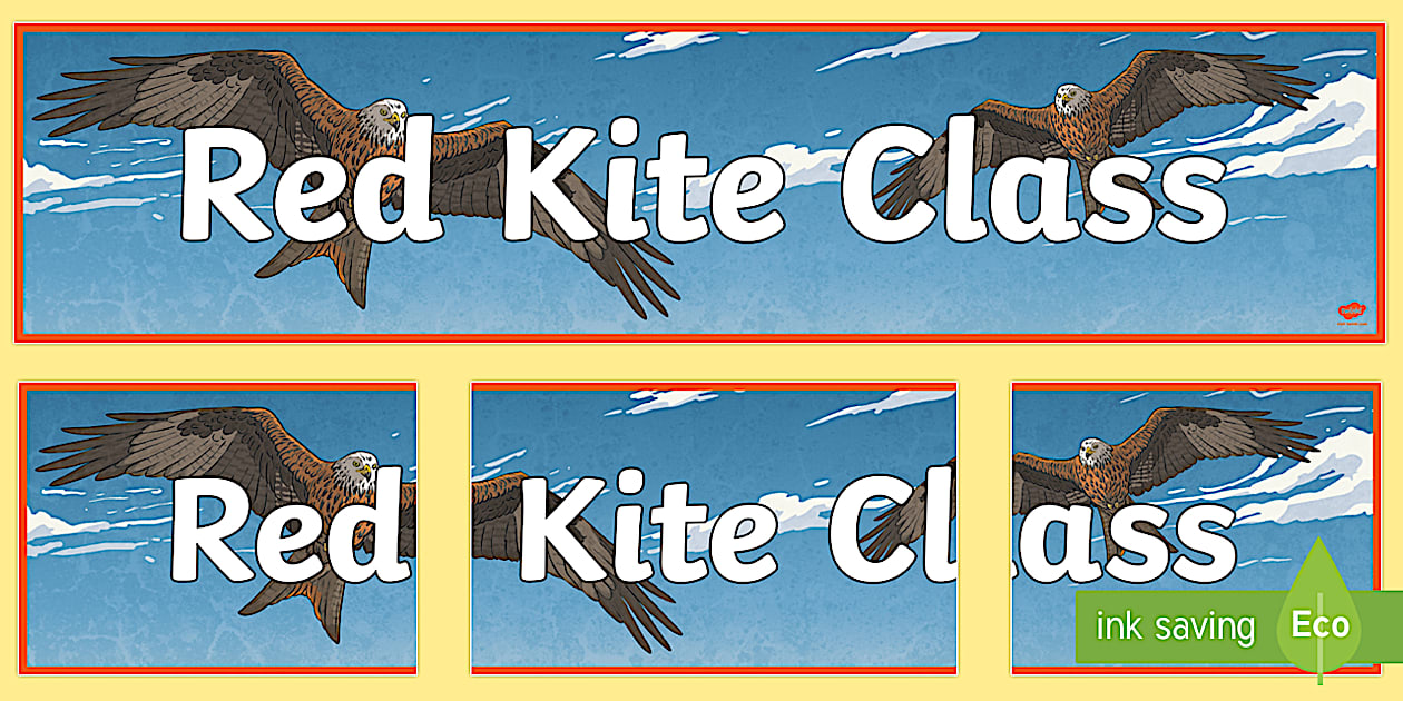Red Kite Themed Classroom Display Banner (teacher made)