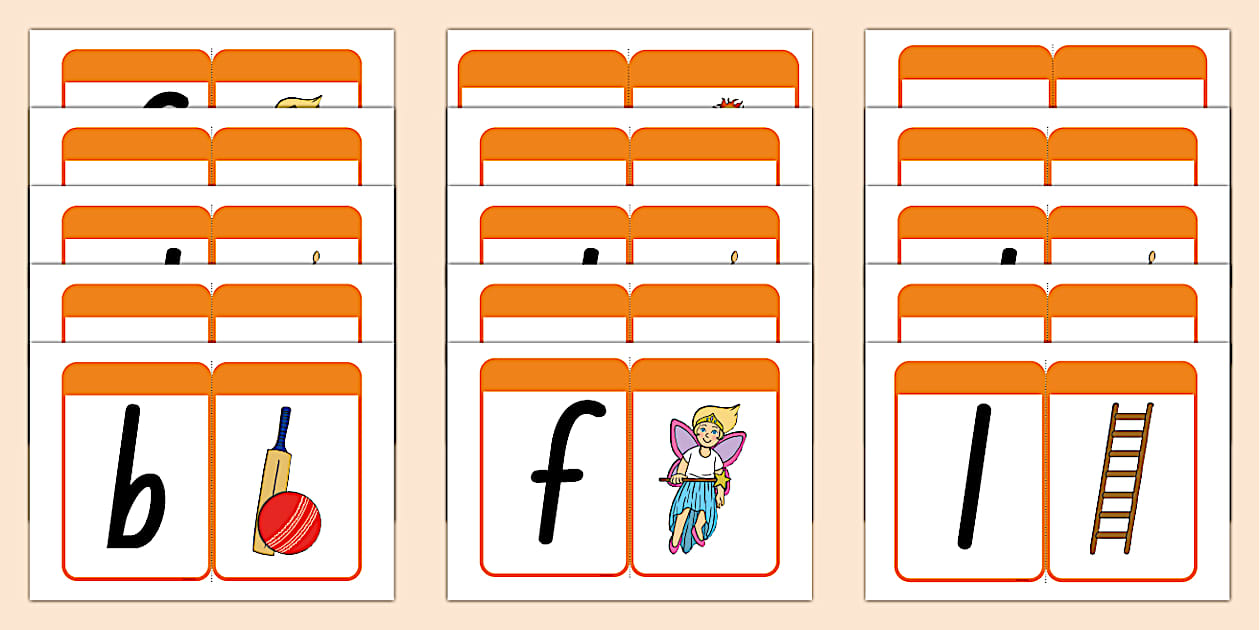 Twinkl Phonics Level 2 - Double-Sided Mnemonic Flashcards