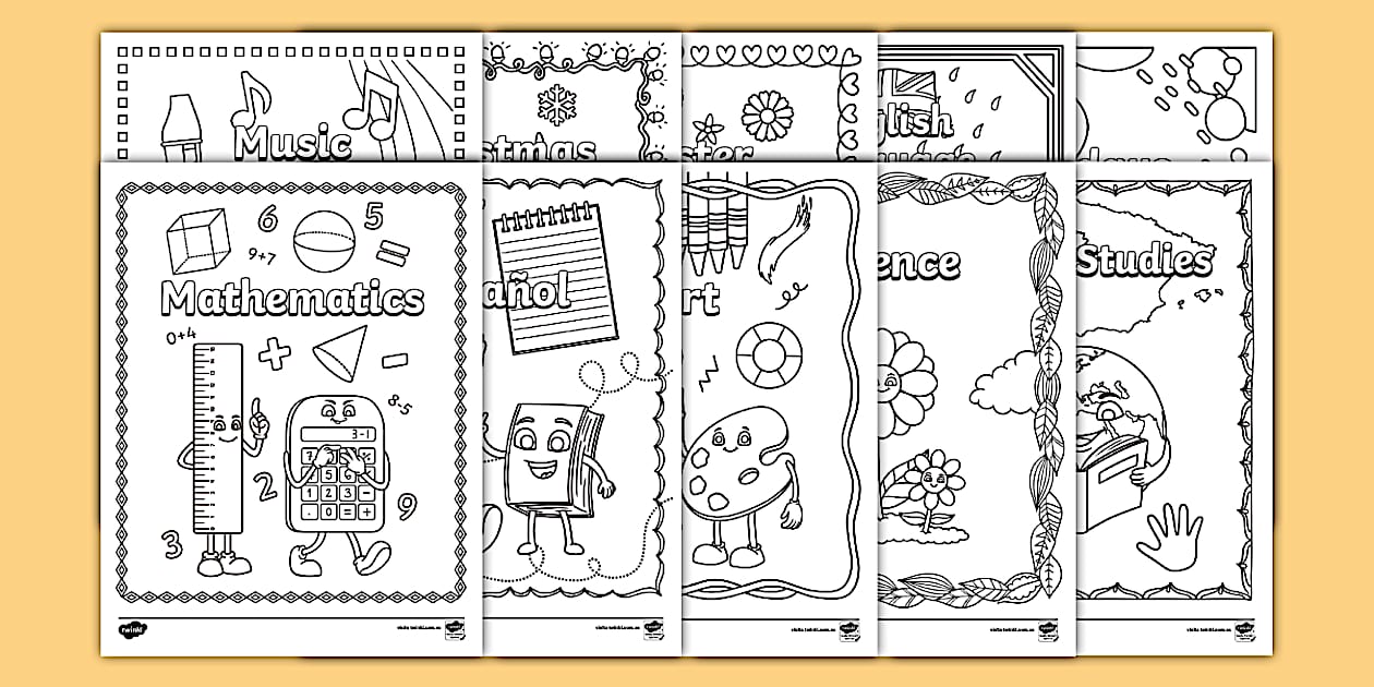 Portadas de cuadernos Calendario B - Bilingües - Twinkl