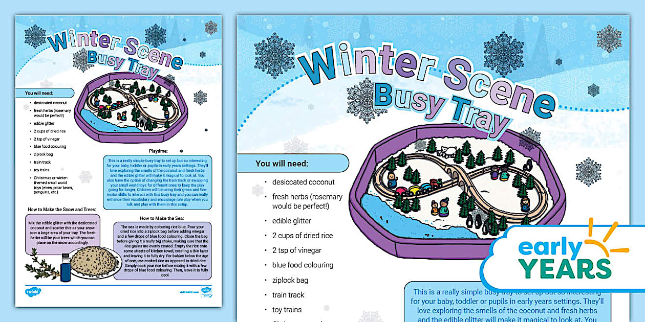 Winter Themed Busy Tray (teacher made) - Twinkl