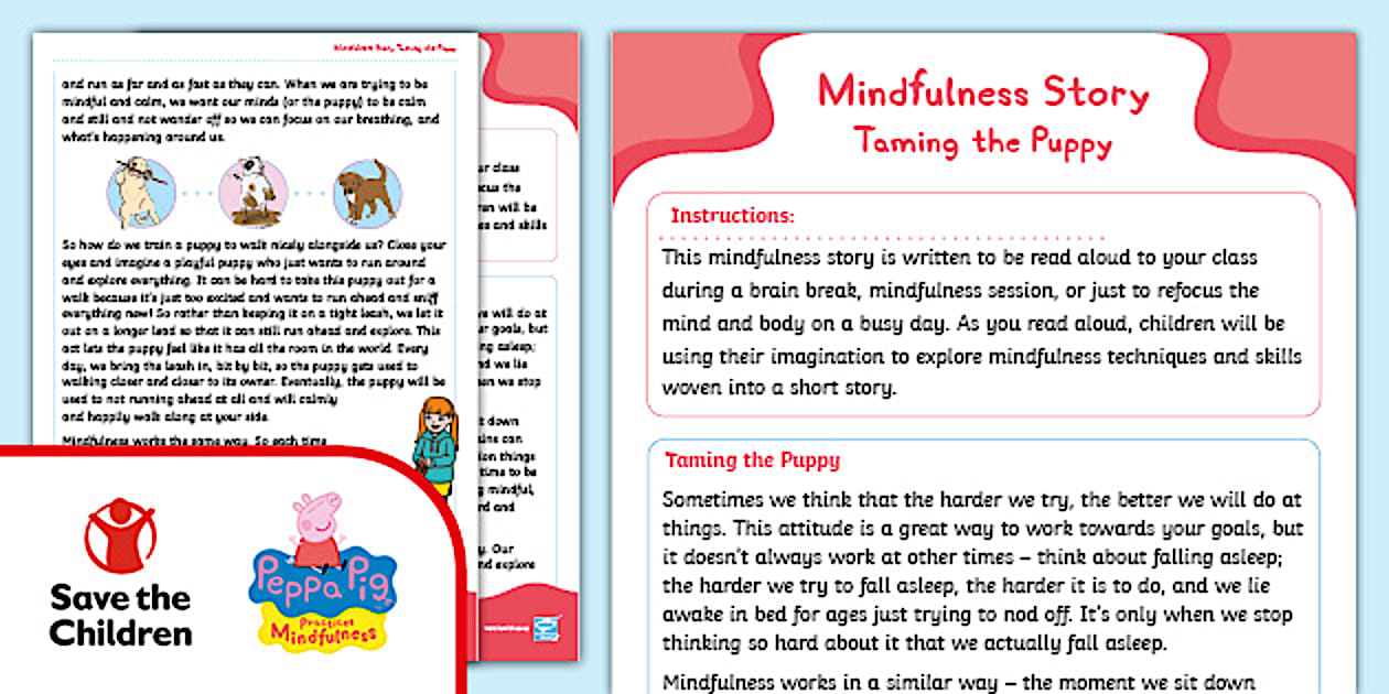 FREE! - A Month of Mindfulness: Taming the Puppy (Mindfulness Story)