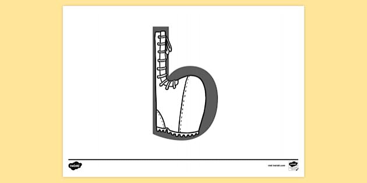Letter B Colouring Sheet | Colouring Sheets (teacher made)