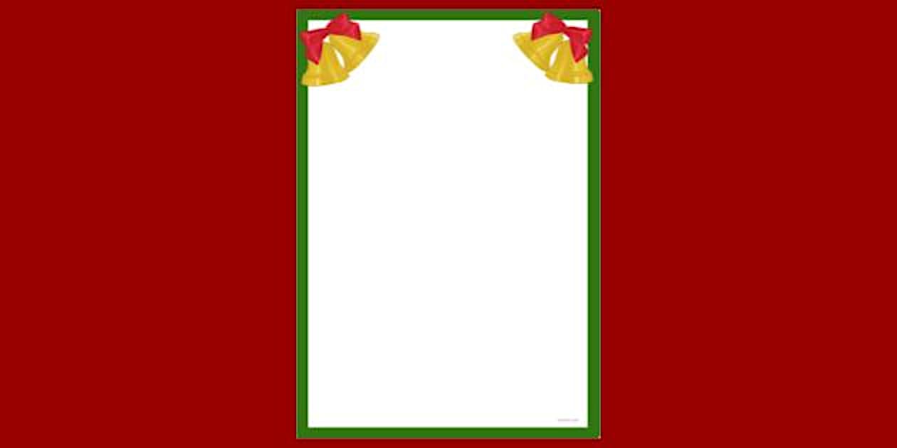 Simple Blank Double Bell Page Border | Page Borders | Twinkl