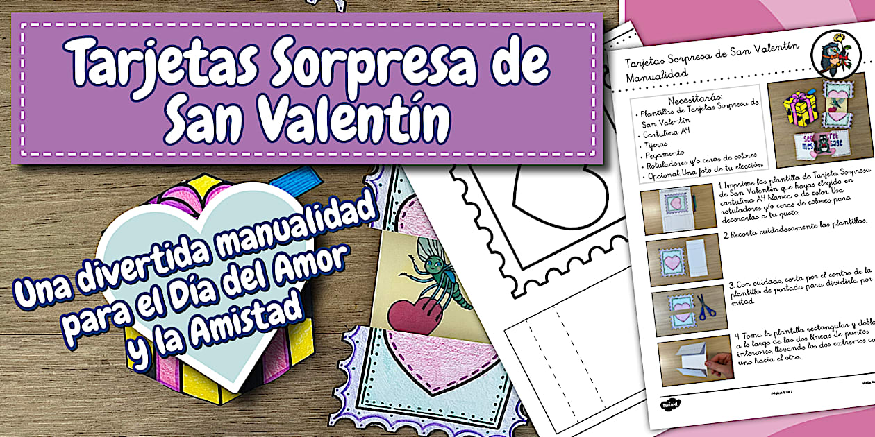 Manualidad: Tarjetas Sorpresa de San Valentín