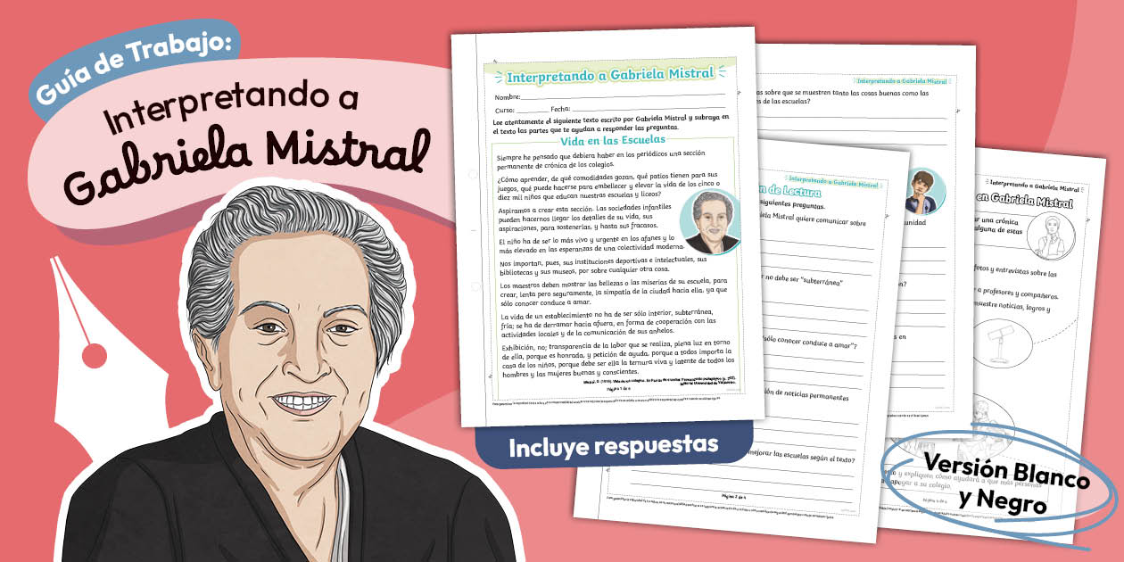 Comprensión | Guía | Gabriela | Mistral | Lenguaje | 5º