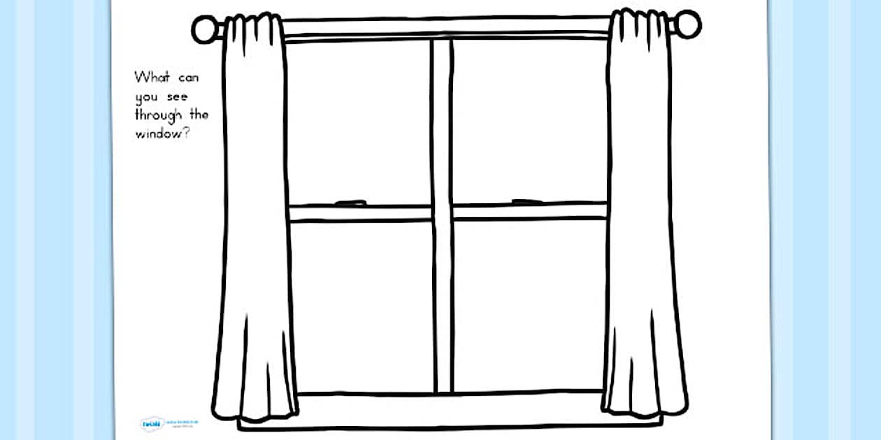 Window Frame Drawing Sheet (teacher made) - Twinkl