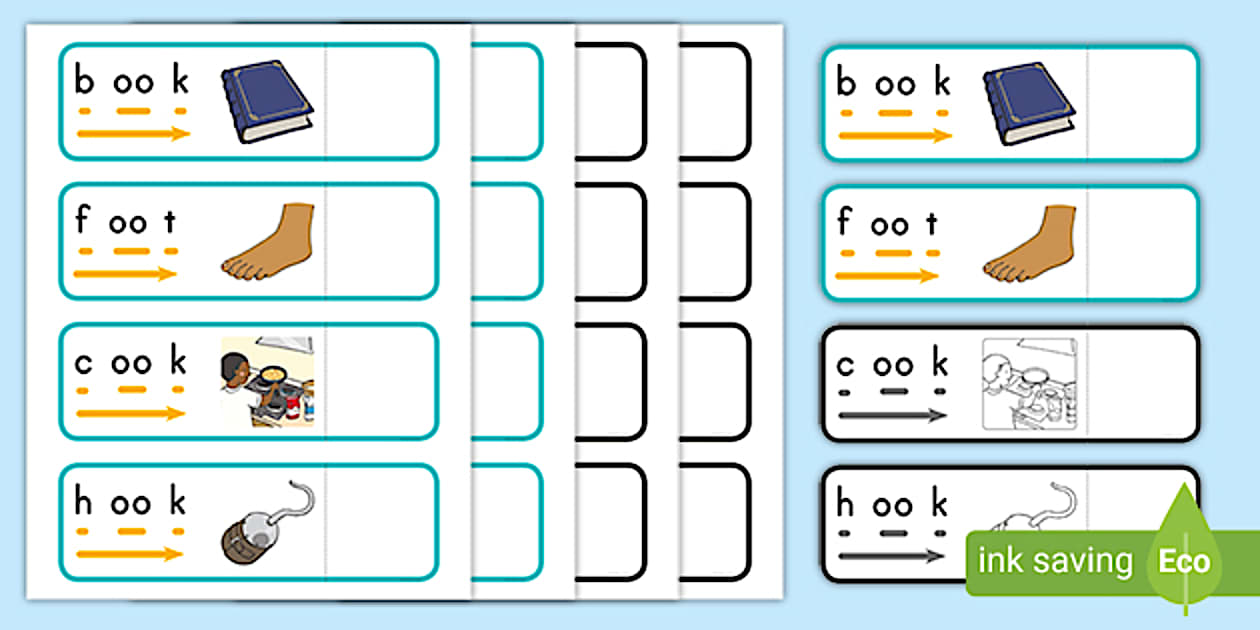 Short -oo Digraphs Read and Reveal Worksheet (teacher made)