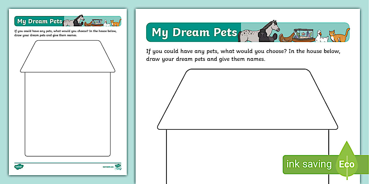 My Dream Pets Activity Sheet,Pets (Hecho por educadores)