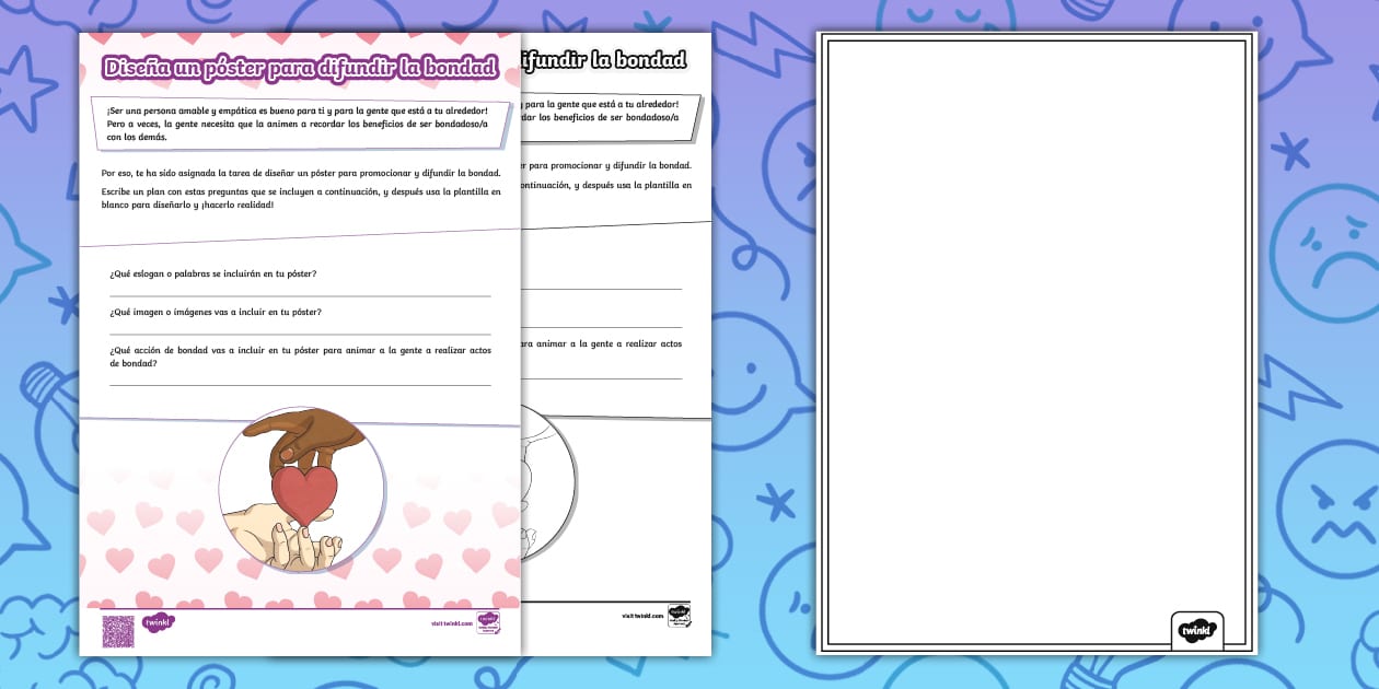 Póster: Diseña un póster para difundir la bondad - Twinkl