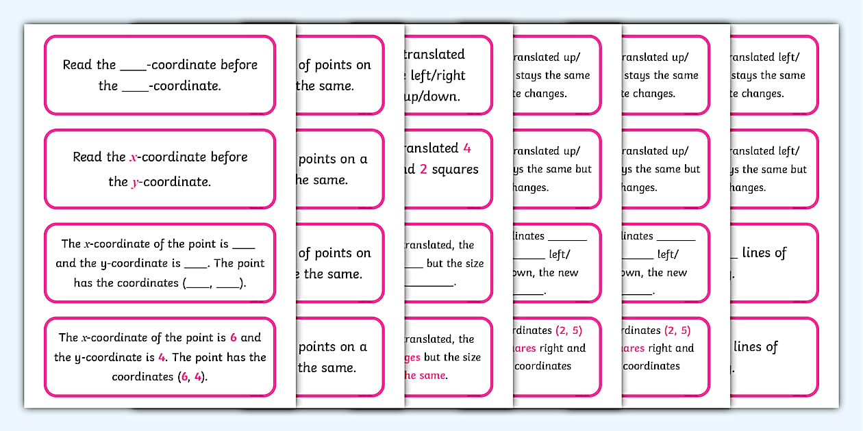 👉 Y5 Position and Direction Stem Sentences (teacher made)