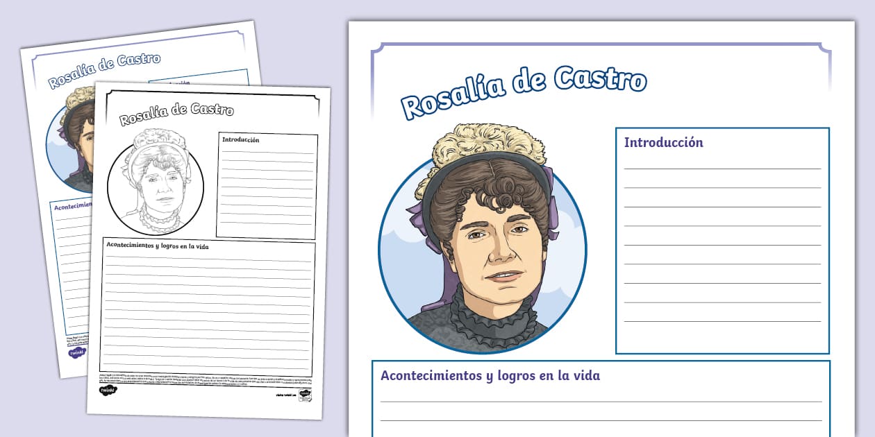 Ficha de actividad: Biografía de Rosalía de Castro