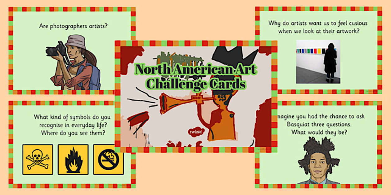 North American Art Challenge Cards (teacher made) - Twinkl