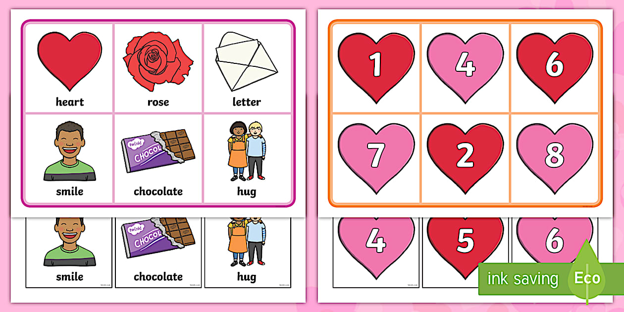 Valentine's Day Bingo Board Game (teacher made) - Twinkl