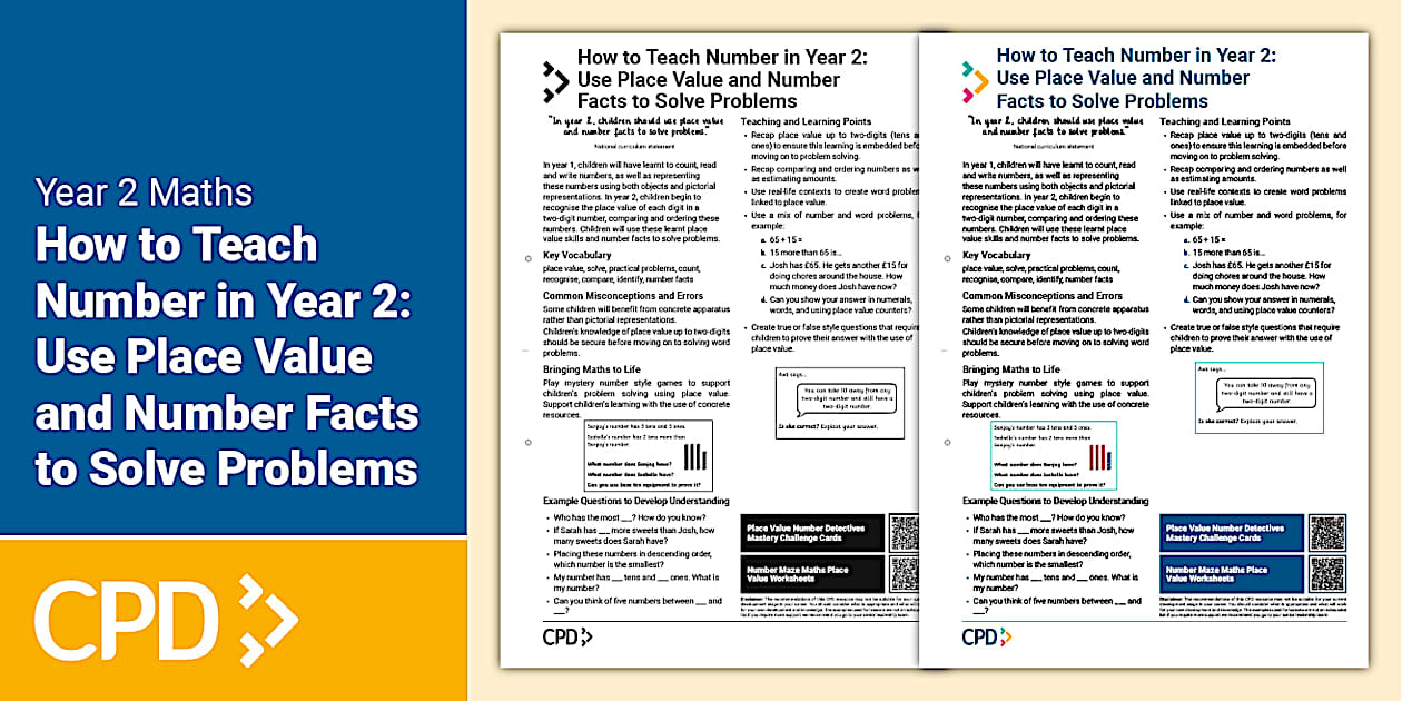 How to Teach Number in Year 2: Use Place Value and Number Facts to Solve
