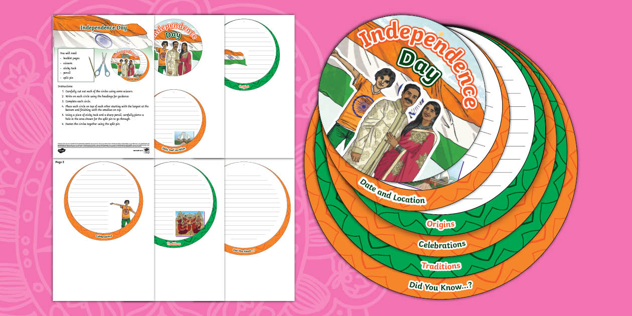 Independence Day Circles Booklet (teacher made) - Twinkl