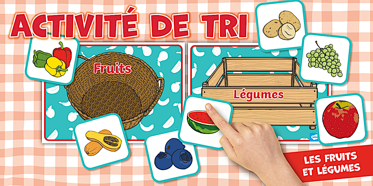 Pack d'activité de tri - Les fruits et légumes