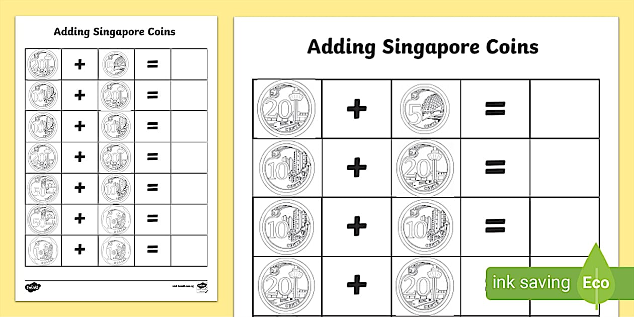 *Adding Singapore Money Activity Sheet* - Twinkl