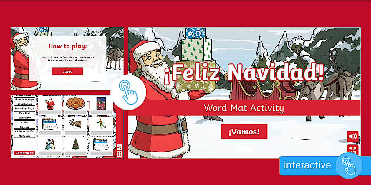 👉 Spanish: Christmas Interactive Word Mat