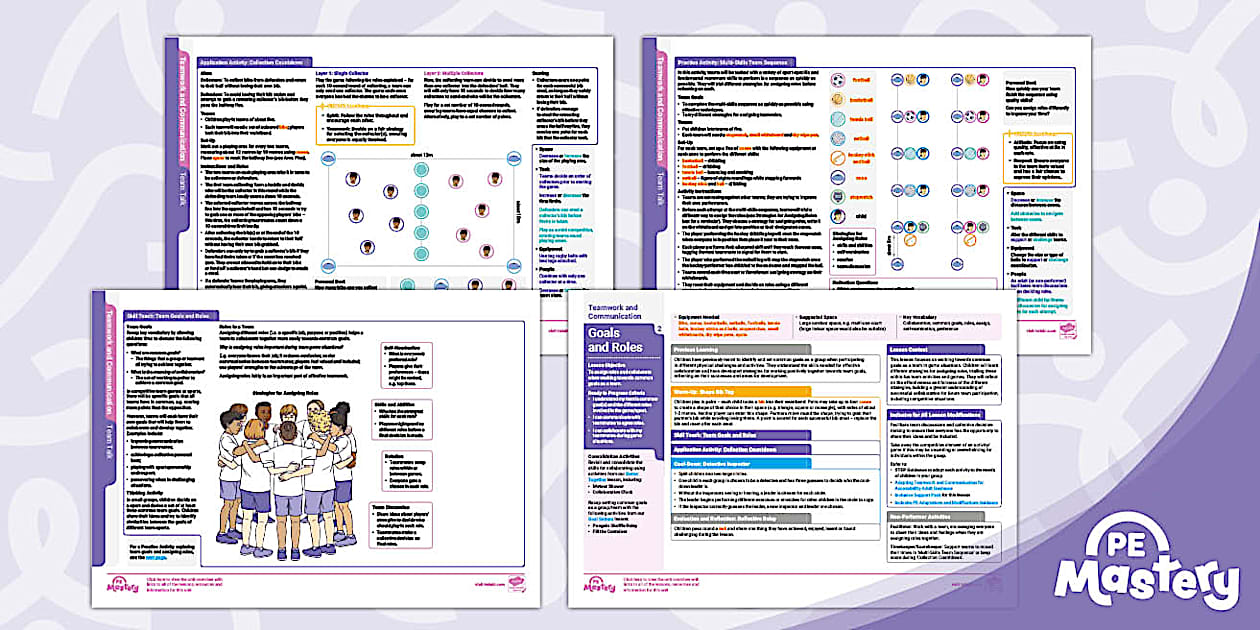 PE Mastery: Y4 Teamwork & Communication L2 - Goals and Roles