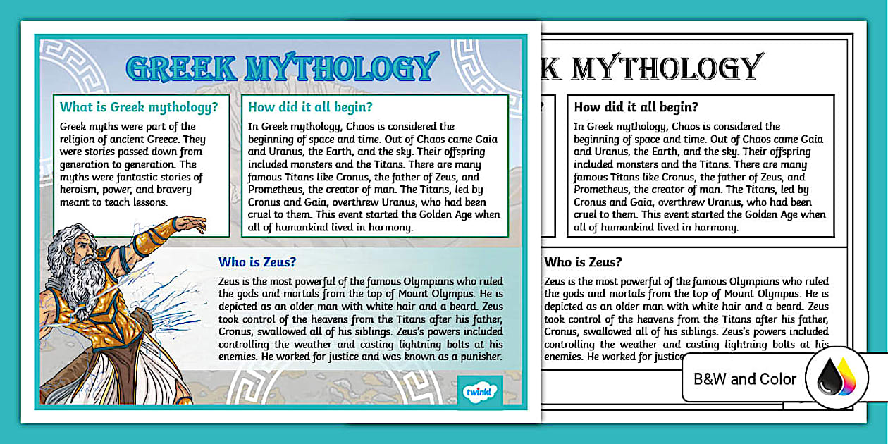 Greek Myths For Middle School pdf | Resources | Twinkl USA