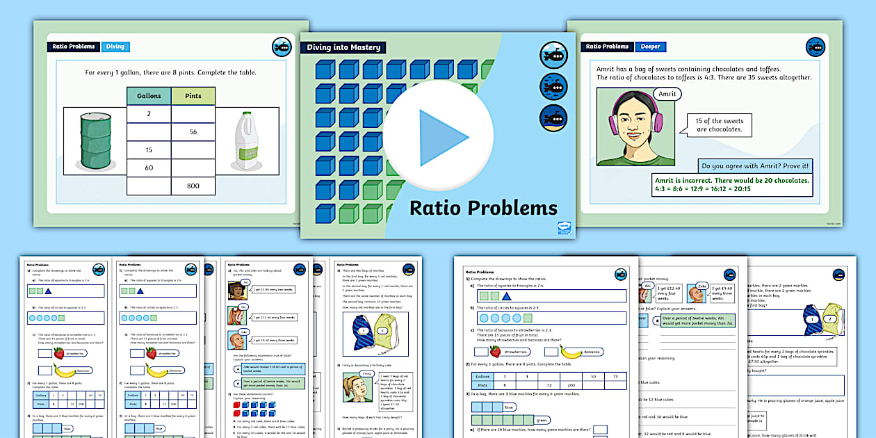 👉 Y6 Diving into Mastery: Step 8 Ratio Problems Teaching Pack